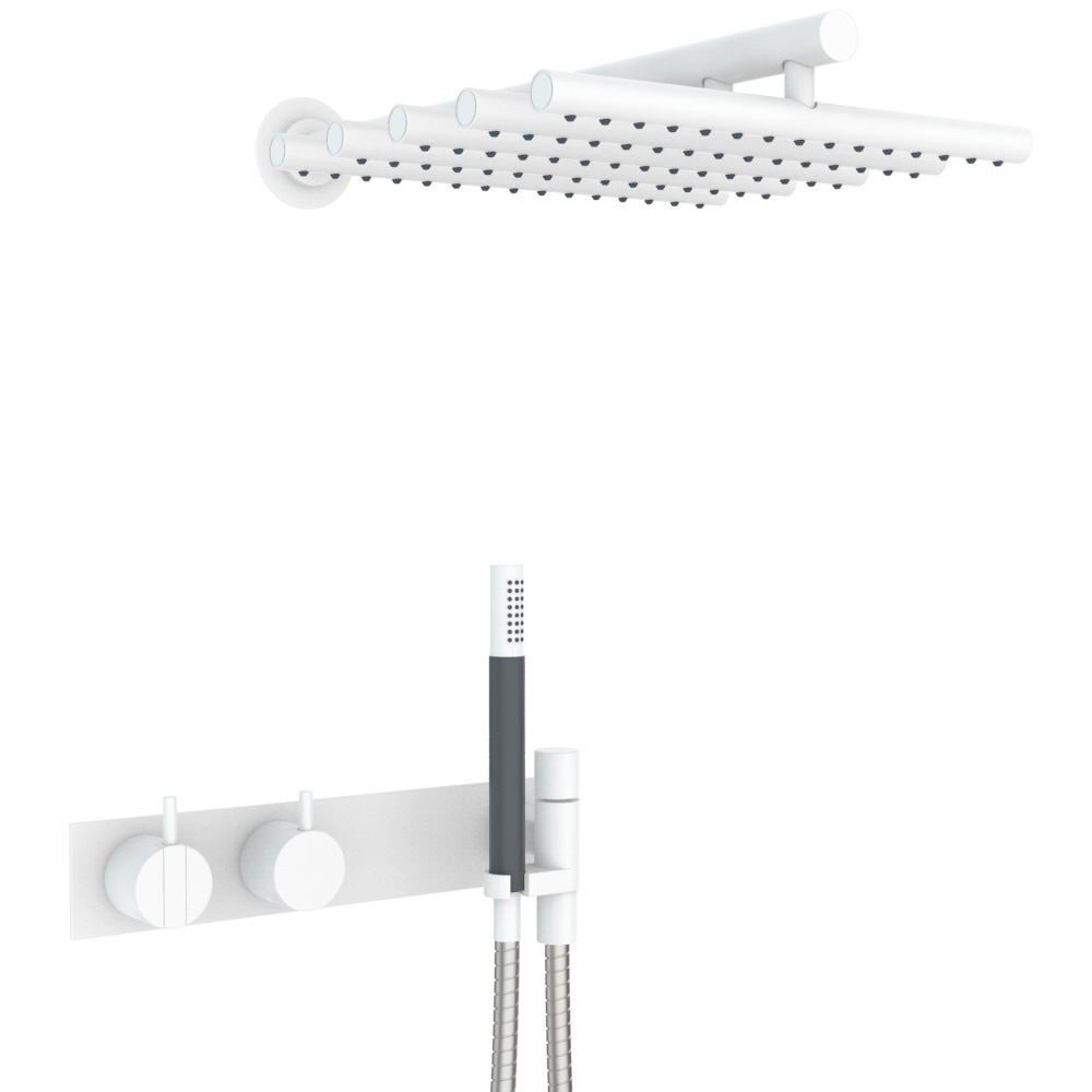 vola 2473-051 Unterputz-Brause-Einhebelmischer mit 2-Wege-Umstellung, Wand-Regenbrause 050 ...