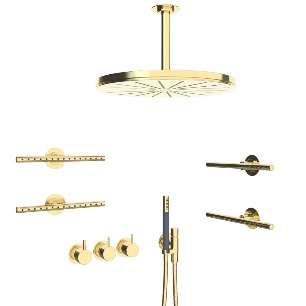 vola Duschsystem messing poliert | Combi-21-19