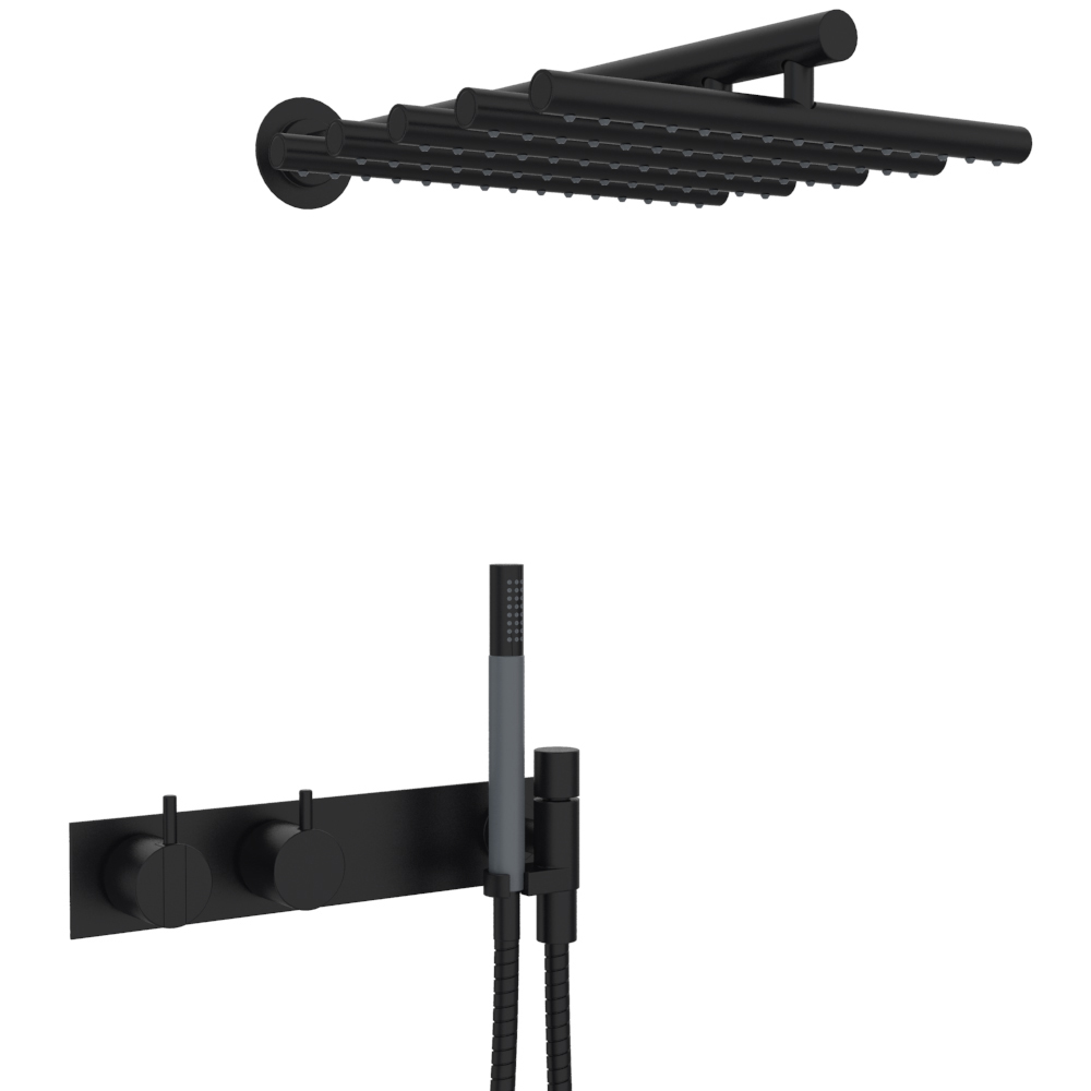 vola 2473-051 Unterputz-Brause-Einhebelmischer mit 2-Wege-Umstellung, Wand-Regenbrause 050 ...