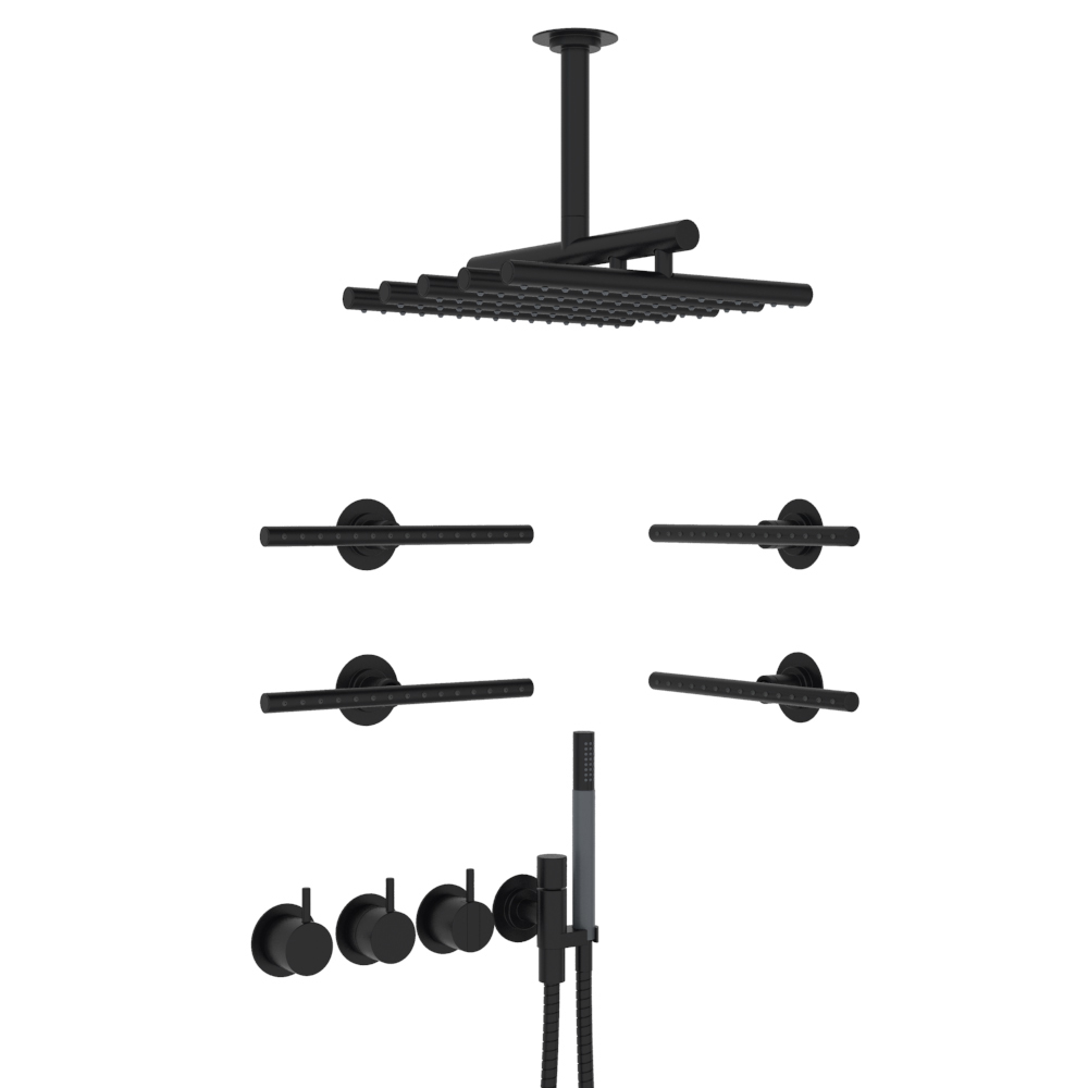vola Duschsystem schwarz matt | Combi-8-27