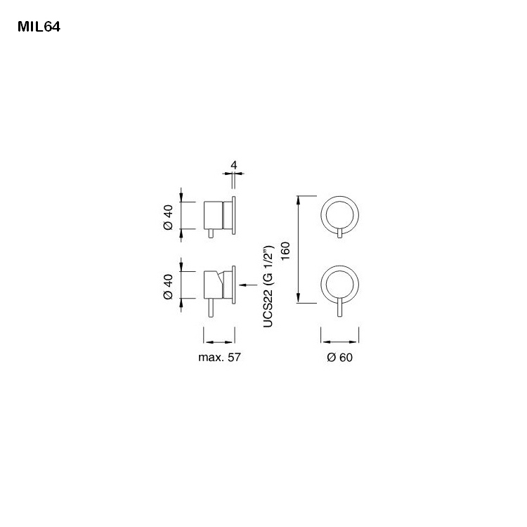 ceadesign Milo360 Duscharmatur edelstahl matt | MIL64S