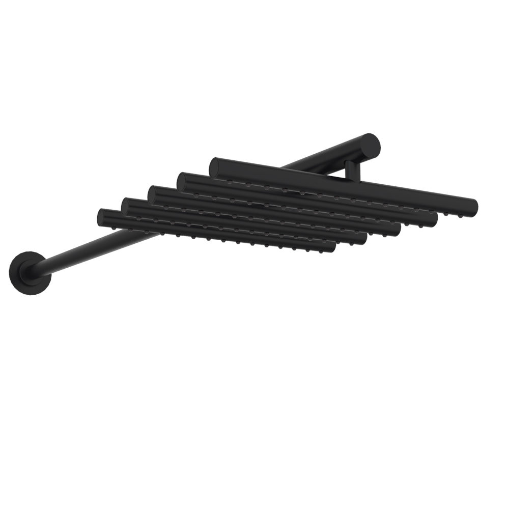 vola 050+200 Wand-Regenbrause 3/4”, Ausladung:740mm, schwarz matt-050+200-27 | schwarz matt | VO ...