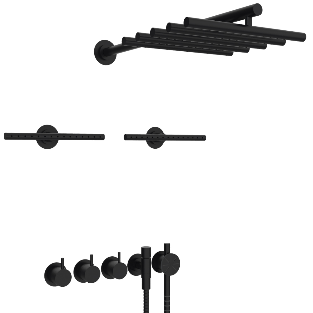 vola Duschsystem schwarz matt | Combi-7S-27